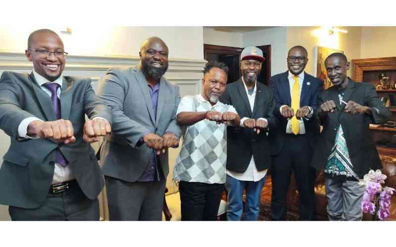 Governor Sakaja meets Kalamashaka hip hop group - The Standard