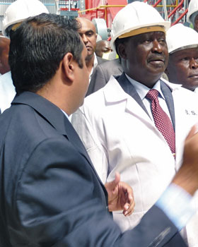 Butali Sugar Mill Managing Director Sanjay Patel, left, takes Prime ...