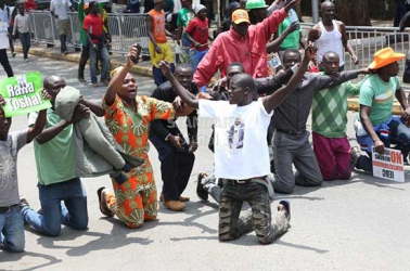 NASA supporters in protest to demand exit of IEBC bosses - The Standard