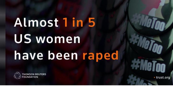 US among 10 most dangerous countries for women amid #MeToo campaign ...