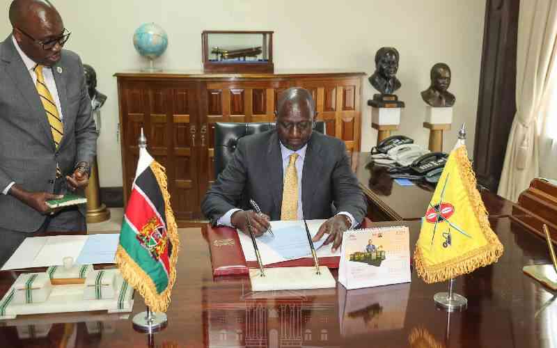 PHOTOS: President William Ruto's first moments in office after state luncheon - The Standard