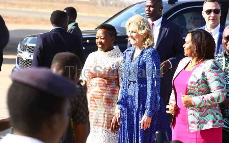 Photos: US First Lady Jill Biden arrives in Kenya, received by First Lady Rachel Ruto - The Standard