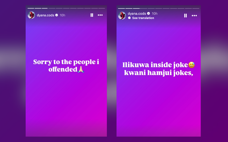 Dyana Cods forced to pull down post endorsing Ruto after backlash ...